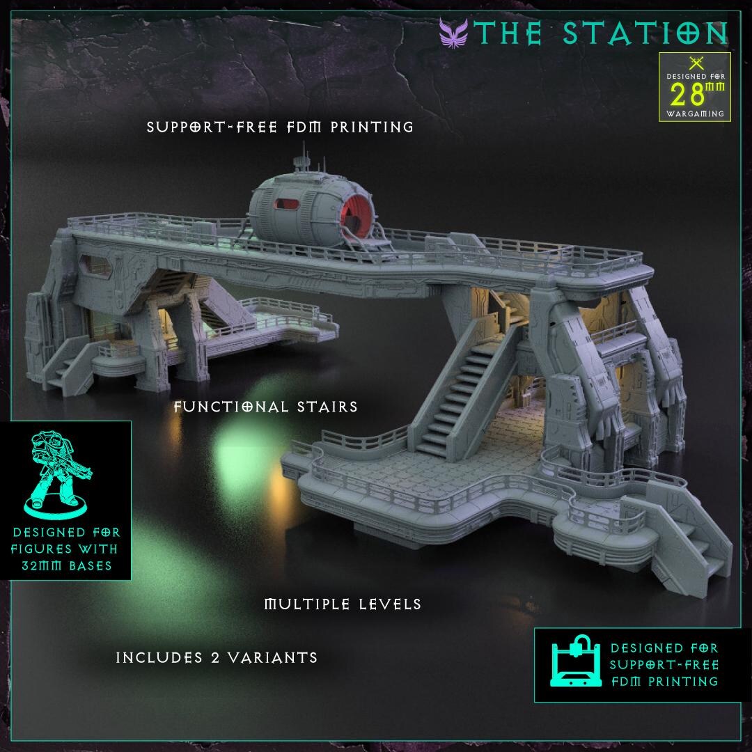 Modular Wartrains 'the Station' - Digital Download STL (FDM Support ...