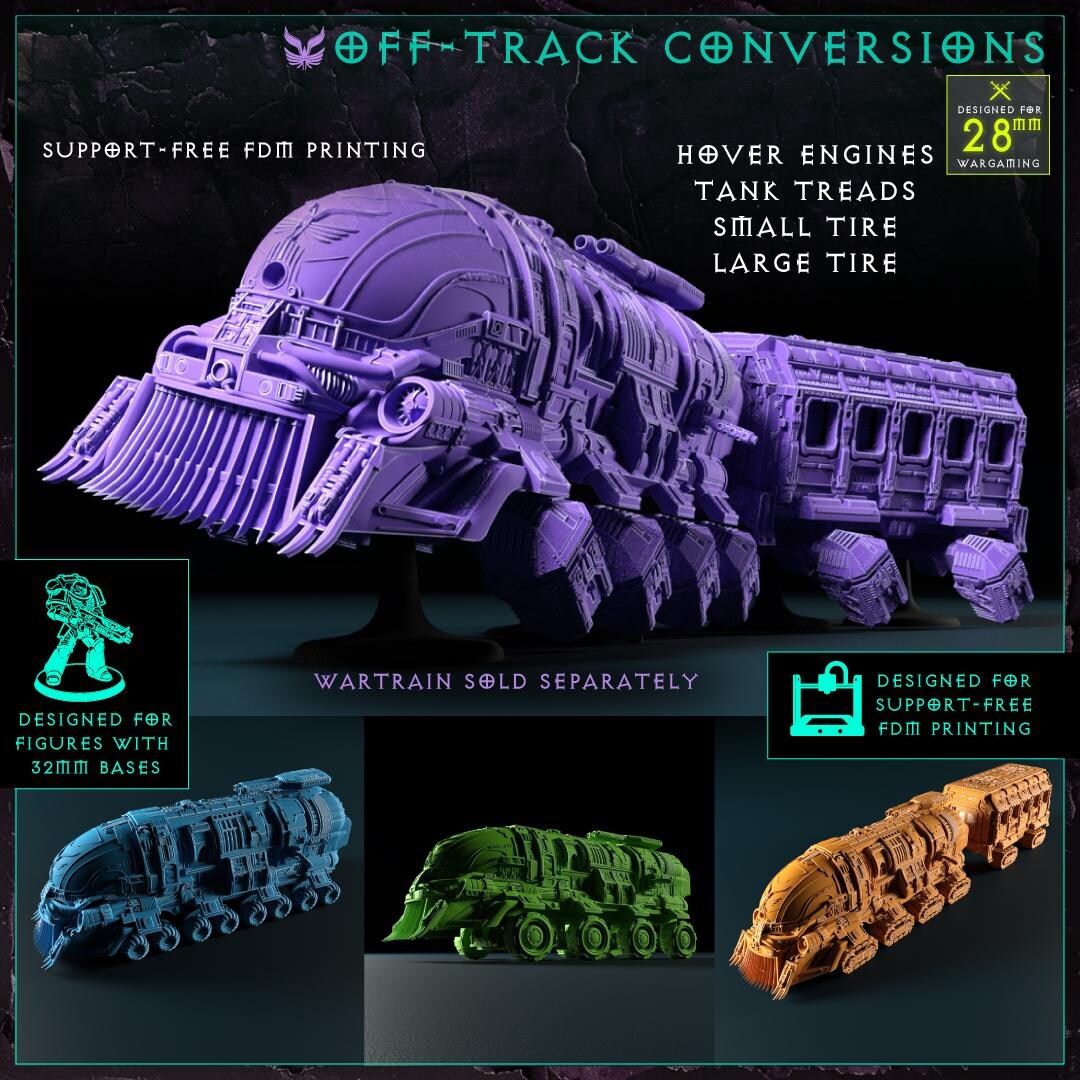 Modular Wartrains Off-track Conversions - Digital Download STL (FDM ...