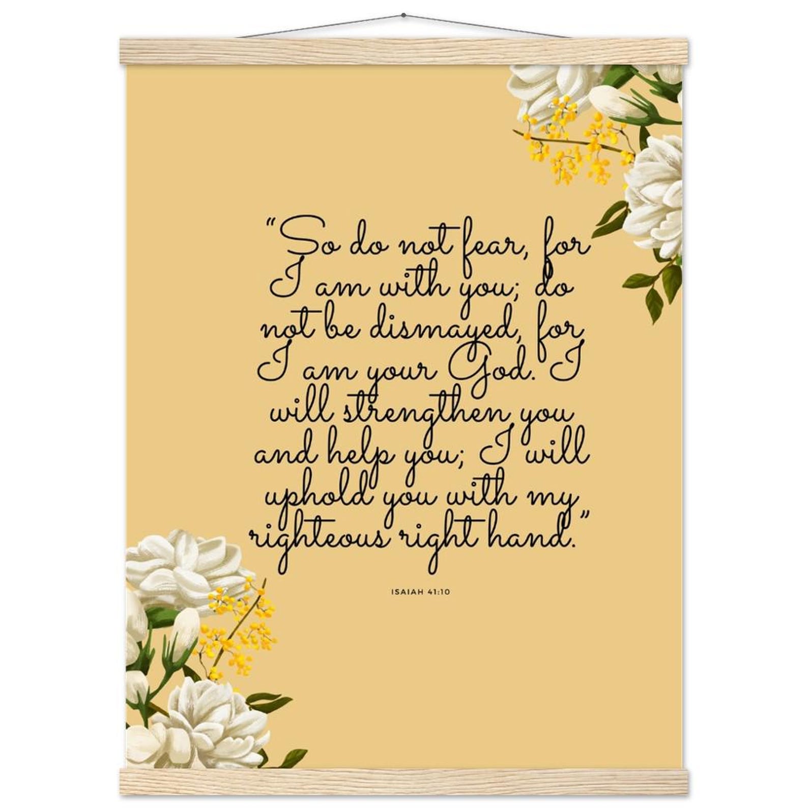 Do Not Fear Bible Verse Poster With Wooden Hanger Inspirational Wall ...