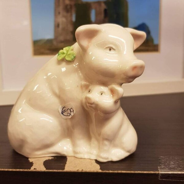Porcelain Pig - Etsy