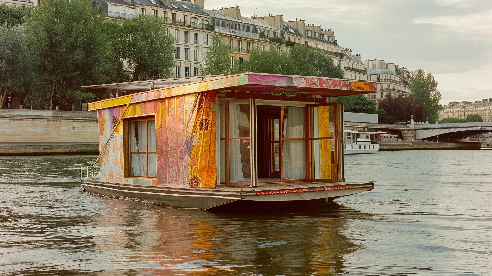 Houseboat With Solar Panels Digital Download - Etsy