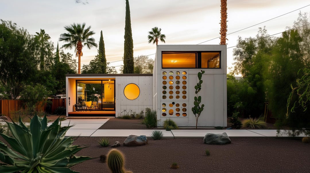 Two Part Concrete House - Etsy