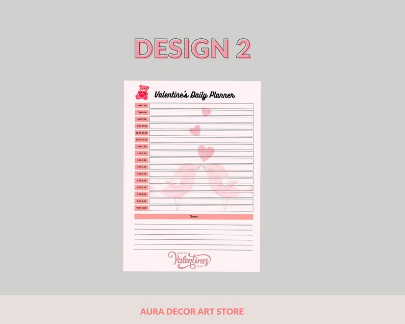 Valentine's Day Daily Planner: Printable 4-in-1 (digital Download) - Etsy