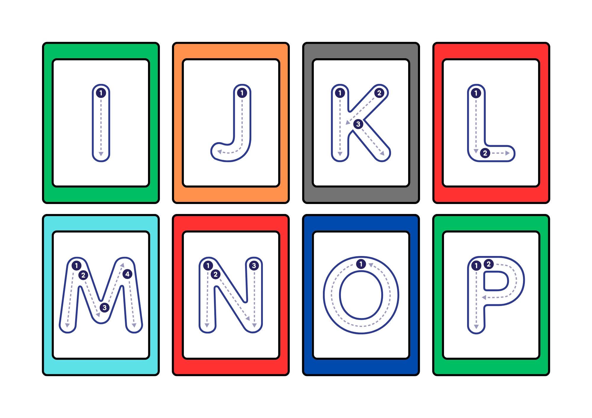 Alphabet Tracing Cards – A-Z Flashcards for Kids – PDF + PNG Printable ...