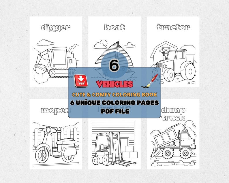 Construction & Vehicle Coloring Pages | Printable Kids and Adult ...