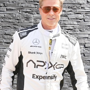 Vintage APX GP Racing Jacket – Black & White Motorsport Style Coat ...