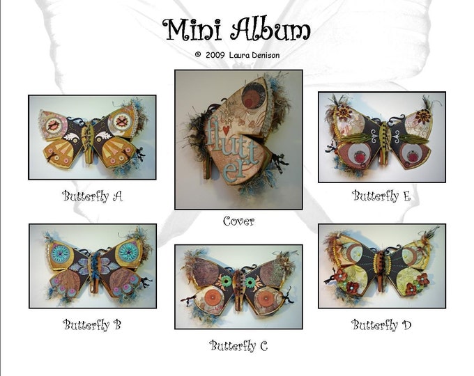 Butterfly Mini Album Instructions and Templates - Etsy