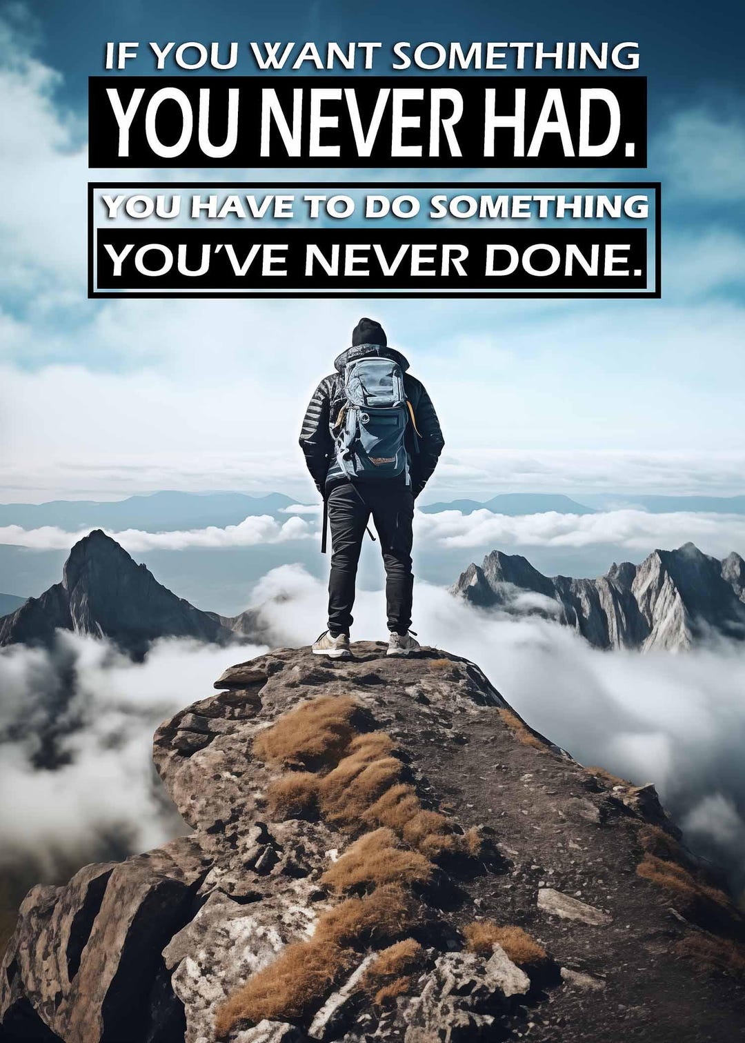 Motivational Poster: Want Something New? Do Something New! - Masculine ...