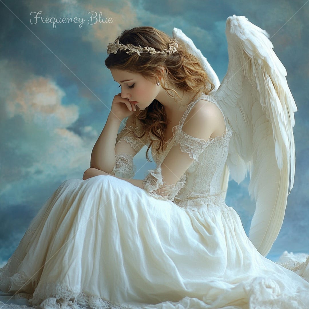 Ethereal Angel White Digital Download, Celestial Woman Caucasian Angel ...
