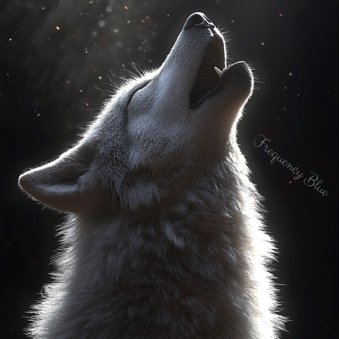 Wolf Howling Spiritual, Trance, Digital Image Download Print, High ...