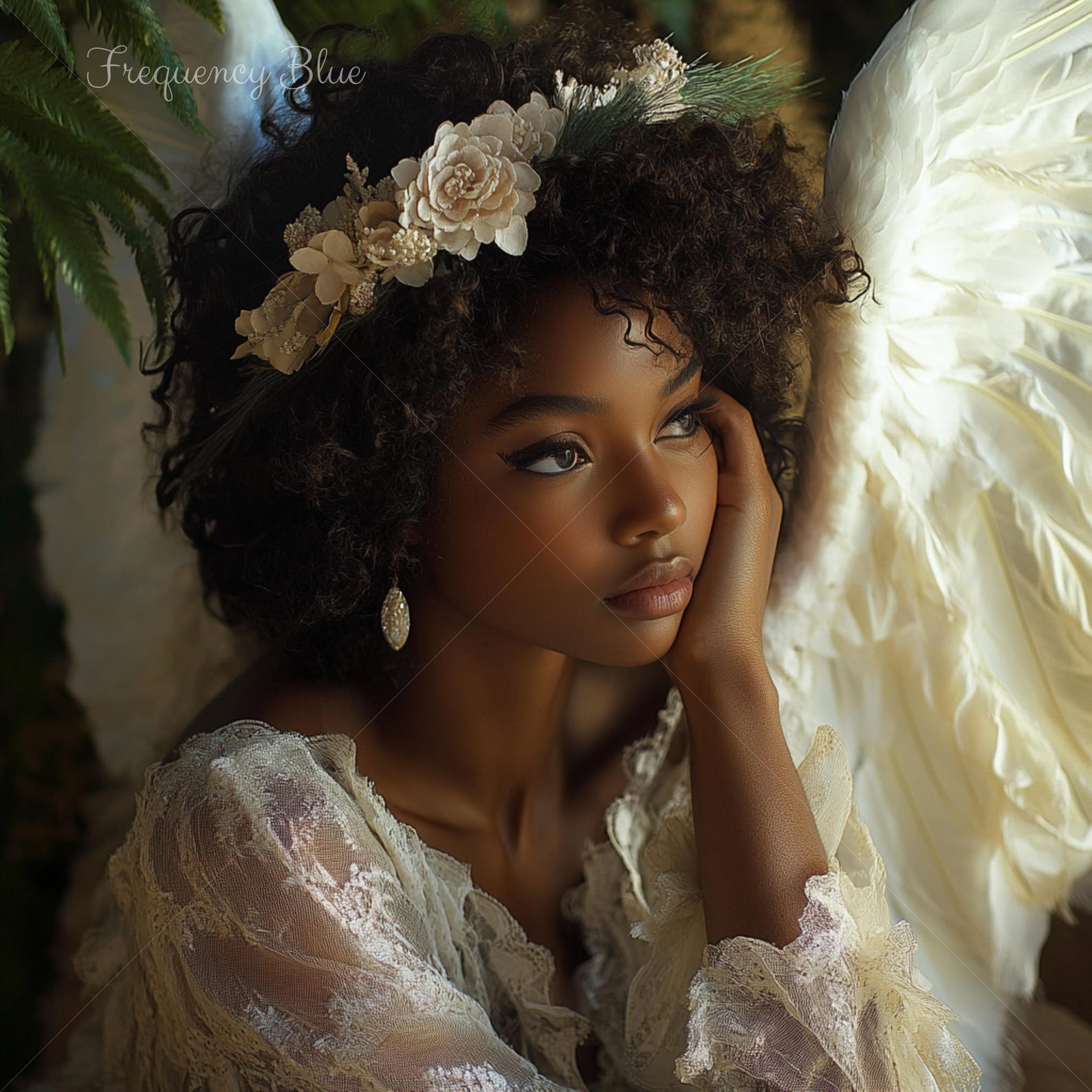 Black Woman Angel Art Print, Spiritual Portrait (digital Download) - Etsy