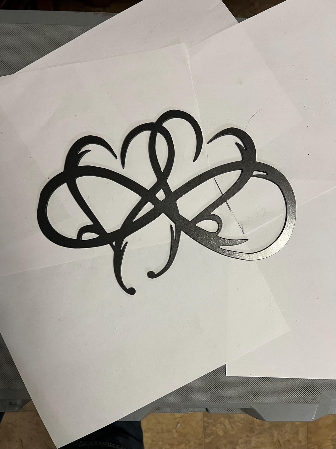 Handmade and Hand Painted Double Heart Infinity Sign. - Etsy