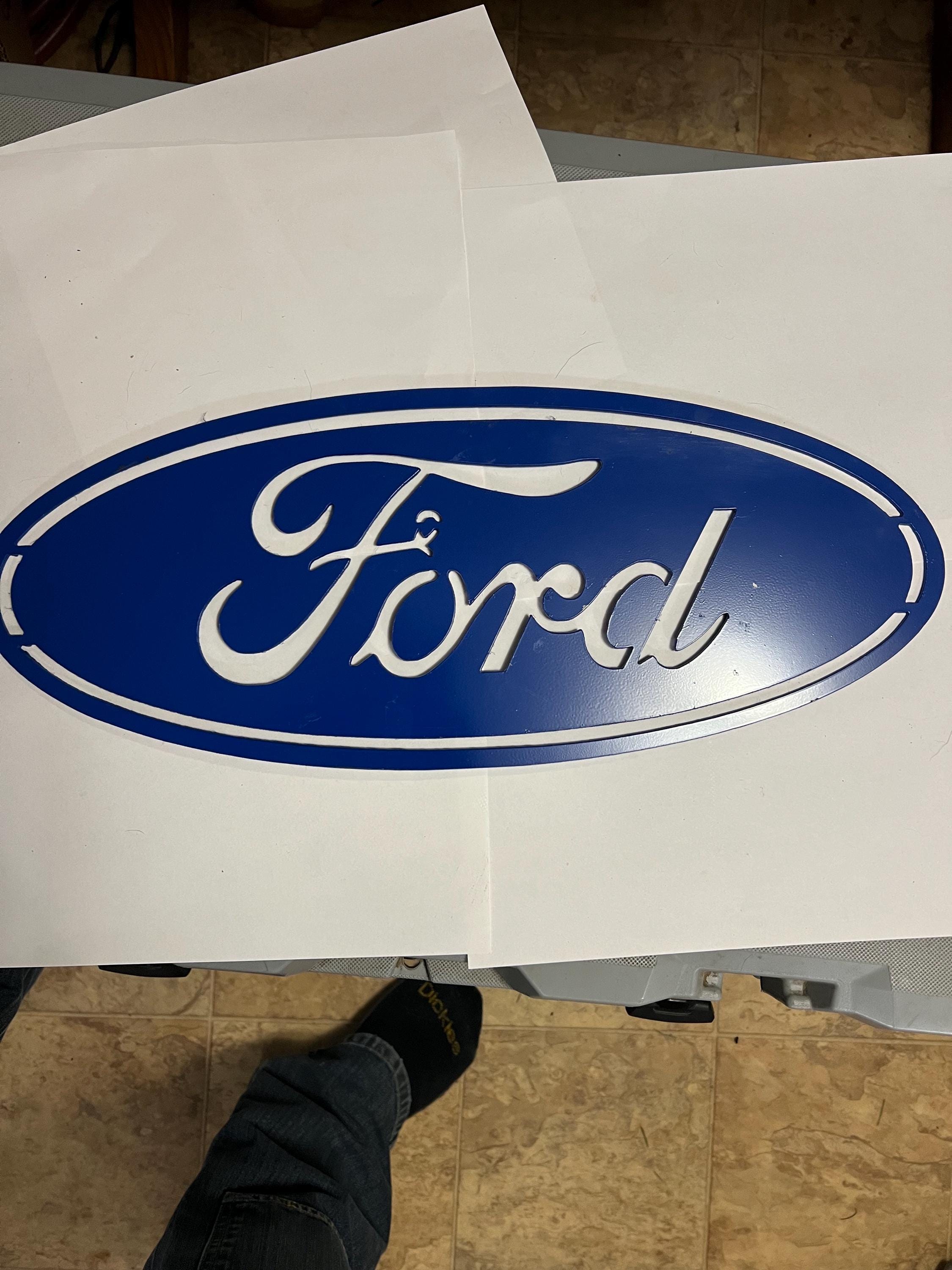 Handmade and Hand Painted Ford Blue Logo Sign - Etsy