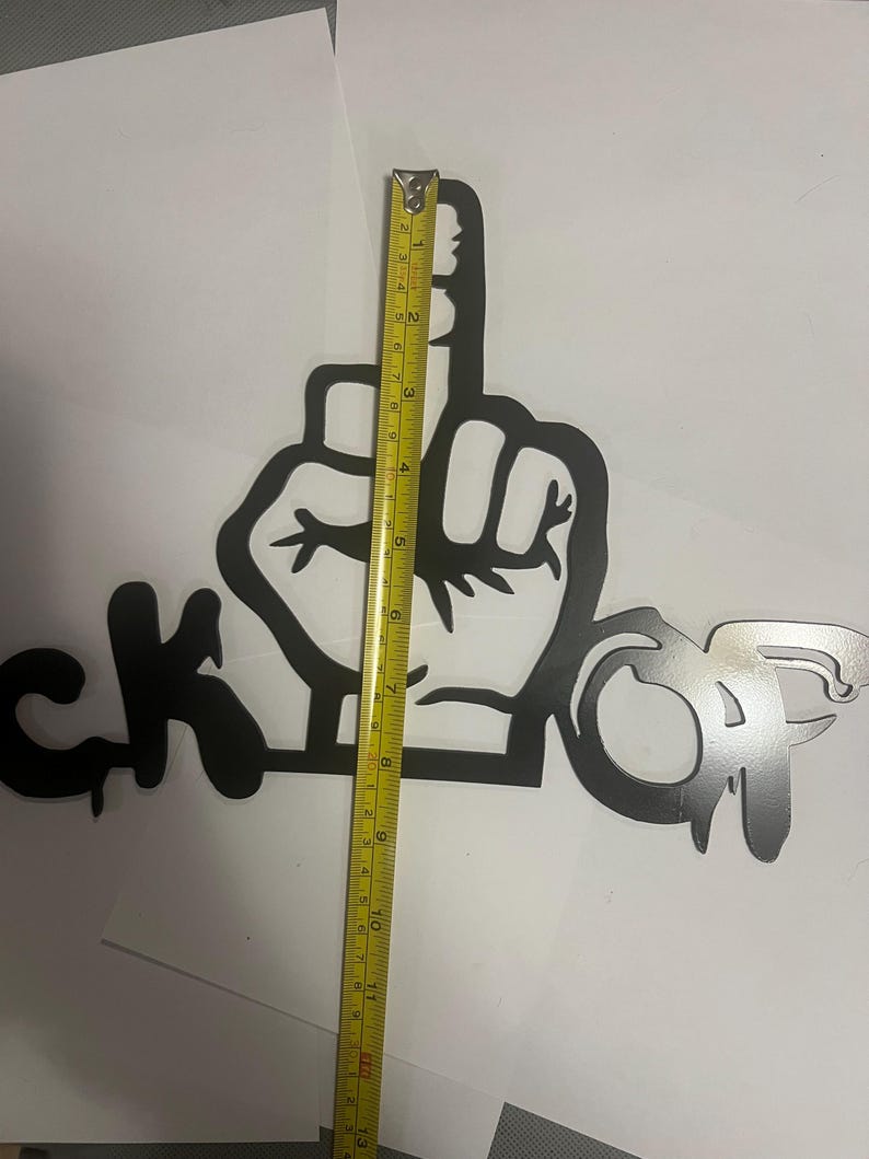 Cnc Plasma Cut F off Middle Finger Sign - Etsy