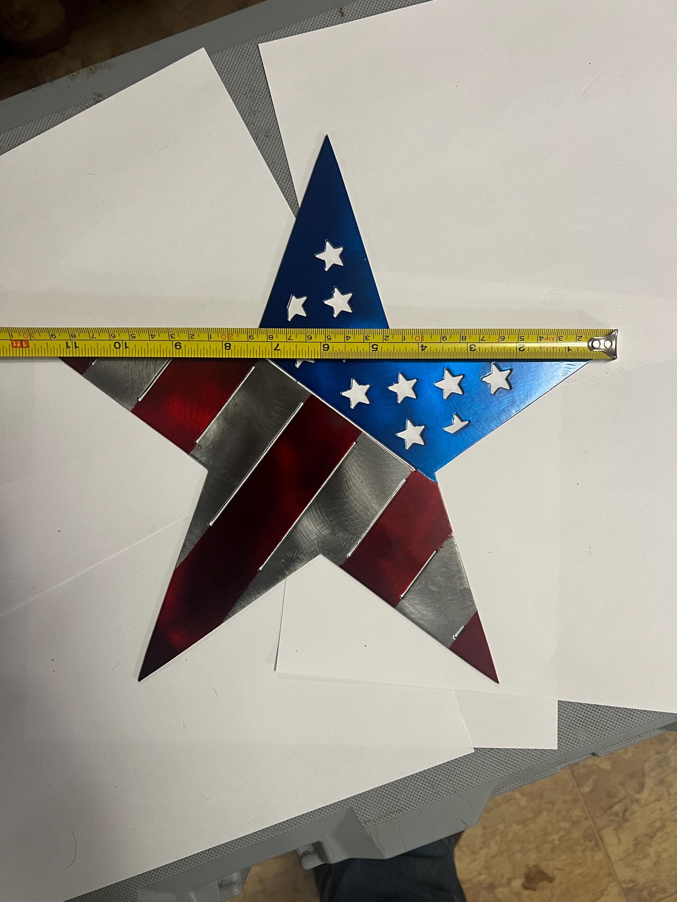 Handmade CNC Plasma Cut Star USA Flag - Etsy