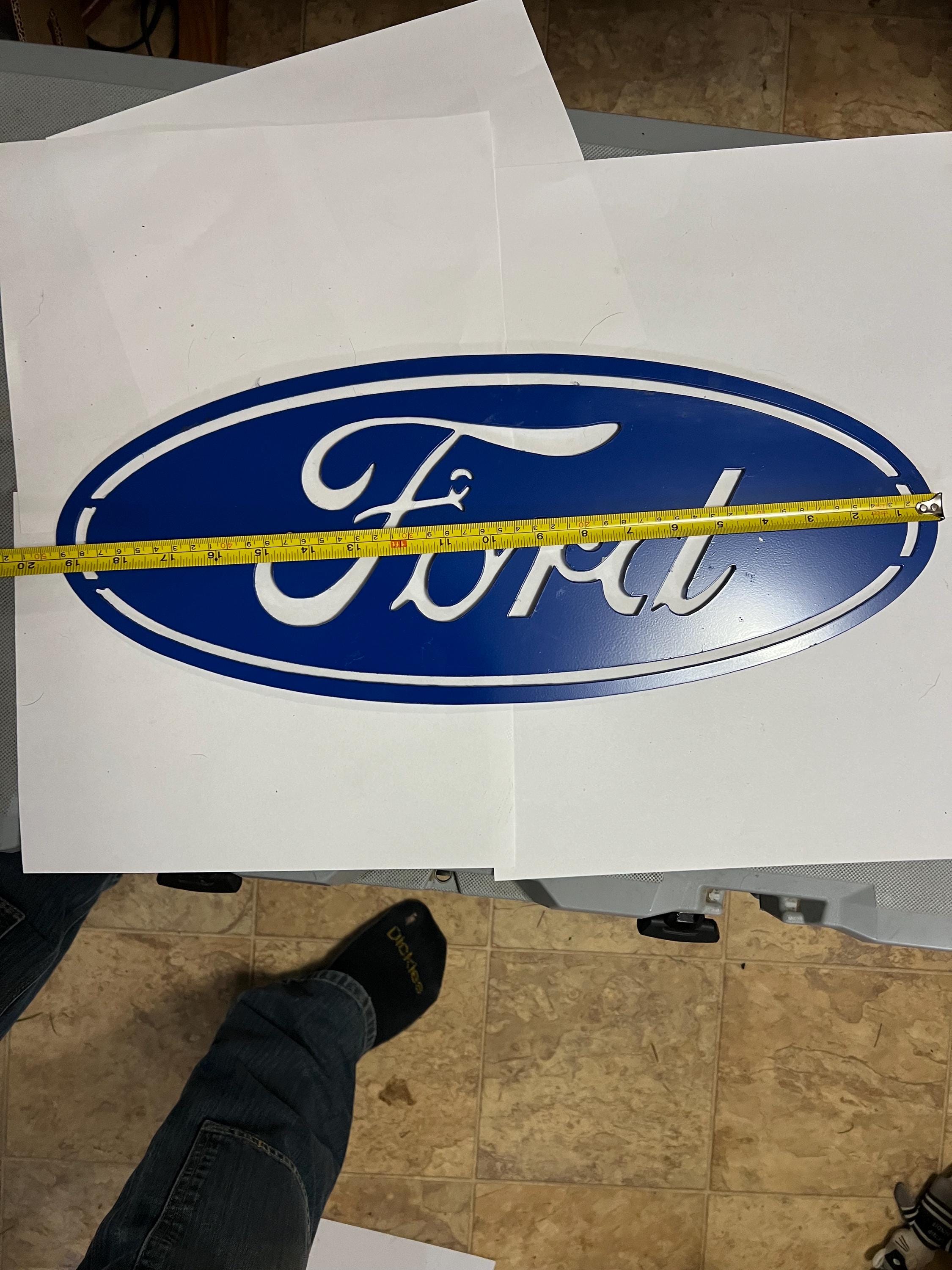 Handmade and Hand Painted Ford Blue Logo Sign - Etsy