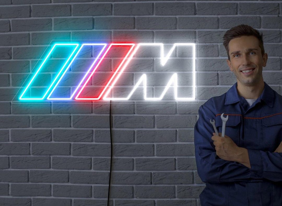 BMW M Power Neon Sign – LED Neon Light for Garage, Man Cave Decor, BMW ...