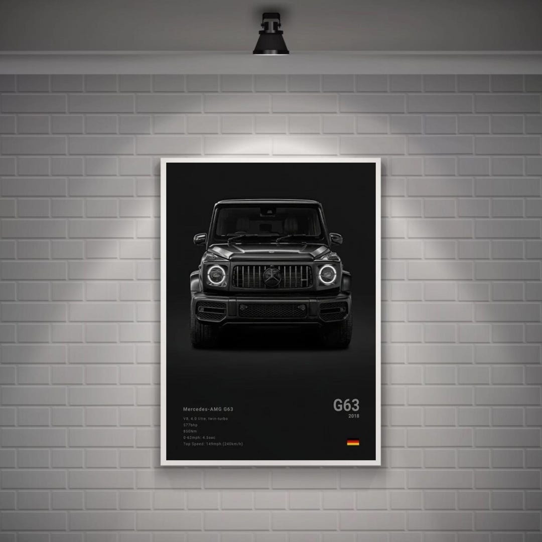 Mercedes AMG-G63. Famous Cars Canvas Print Wall Art Poster, Modern Home ...