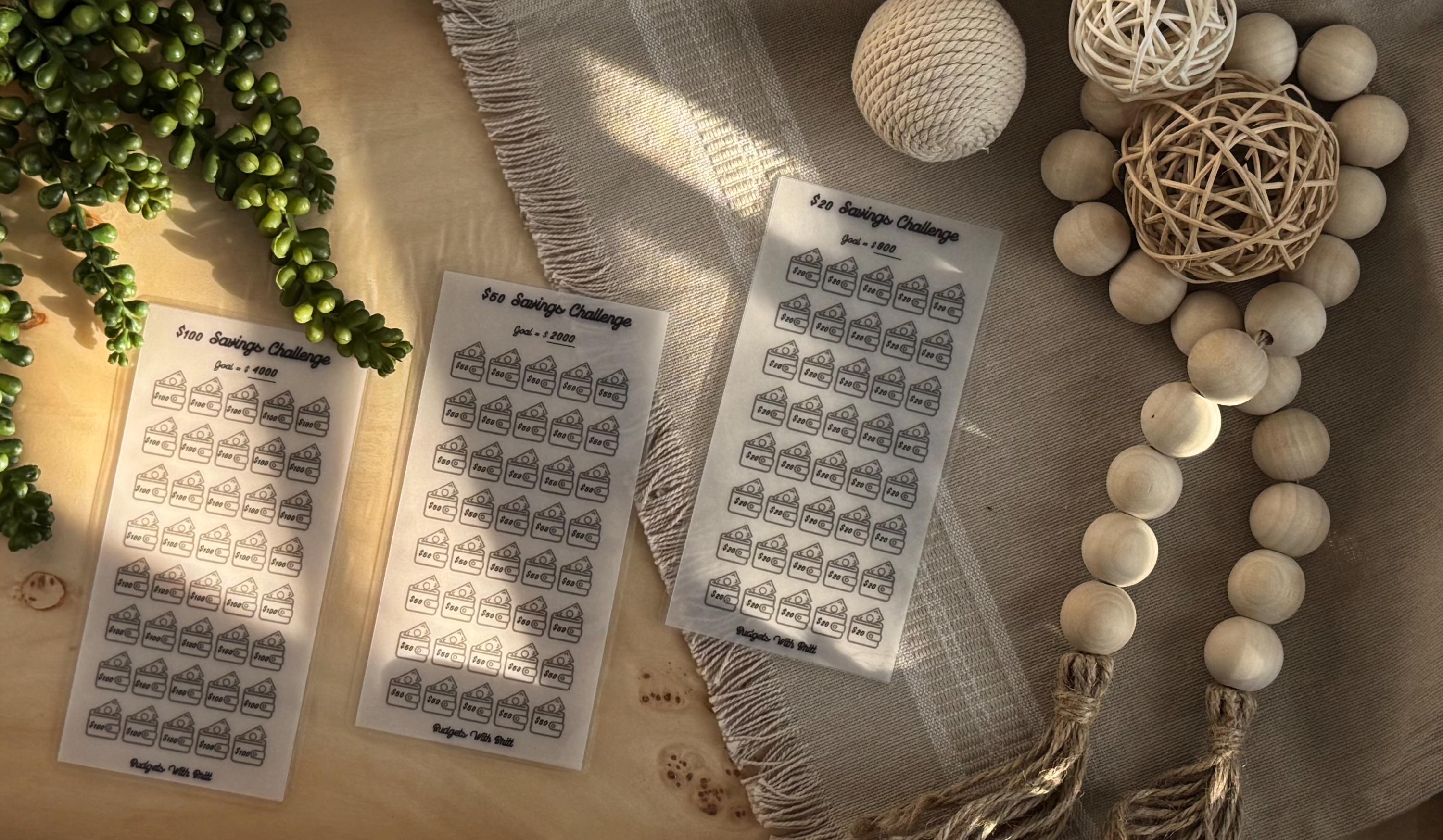 Denomination Tracker A6 Savings Tracker Insert Reusable Savings ...