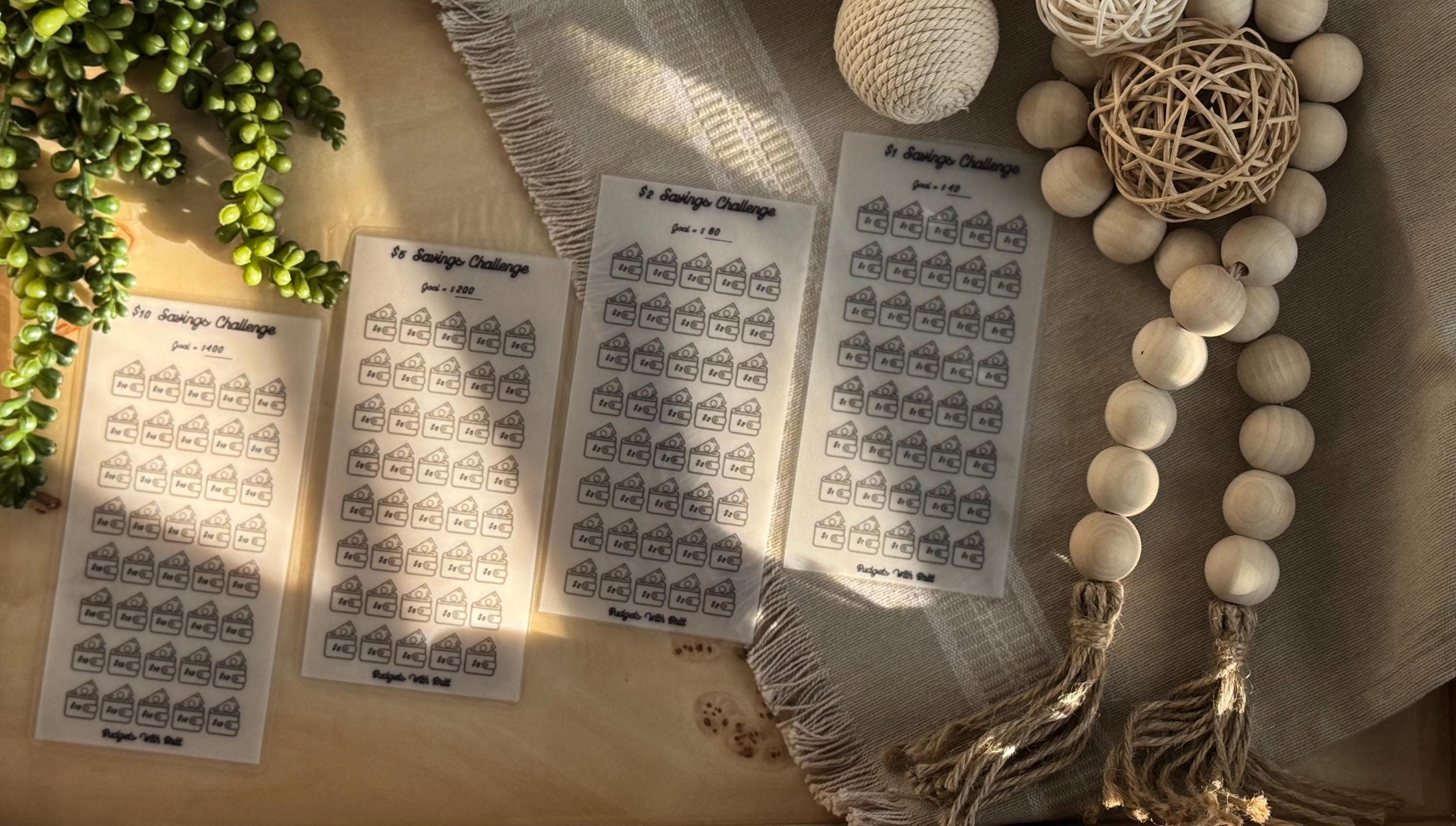 Denomination Tracker A6 Savings Tracker Insert Reusable Savings ...