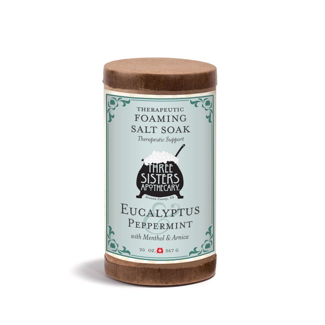 Therapeutic Foaming Sea Salt Soak Salt Soak Eucalyptus & Peppermint - Etsy