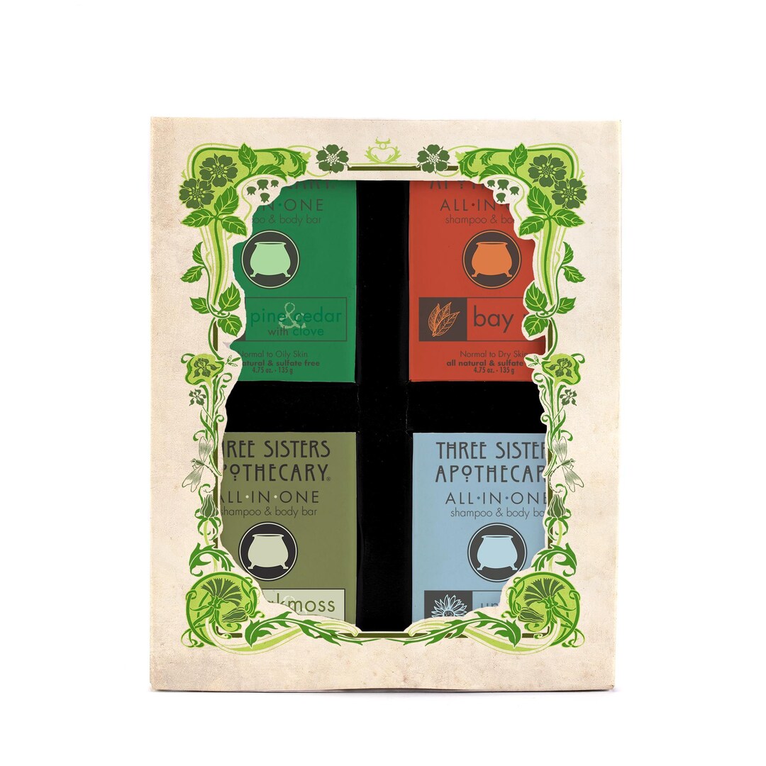 Boxed Gift Set Four Bar All in One Soap Sampler - Etsy