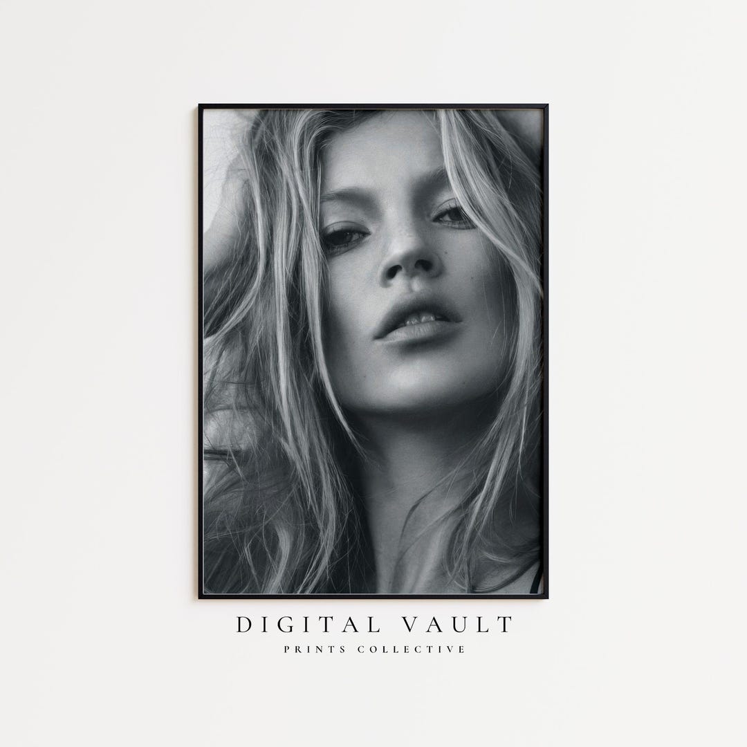 Kate Moss Digital Print Wall Art, Fashion Icon Printable, Celebrity ...