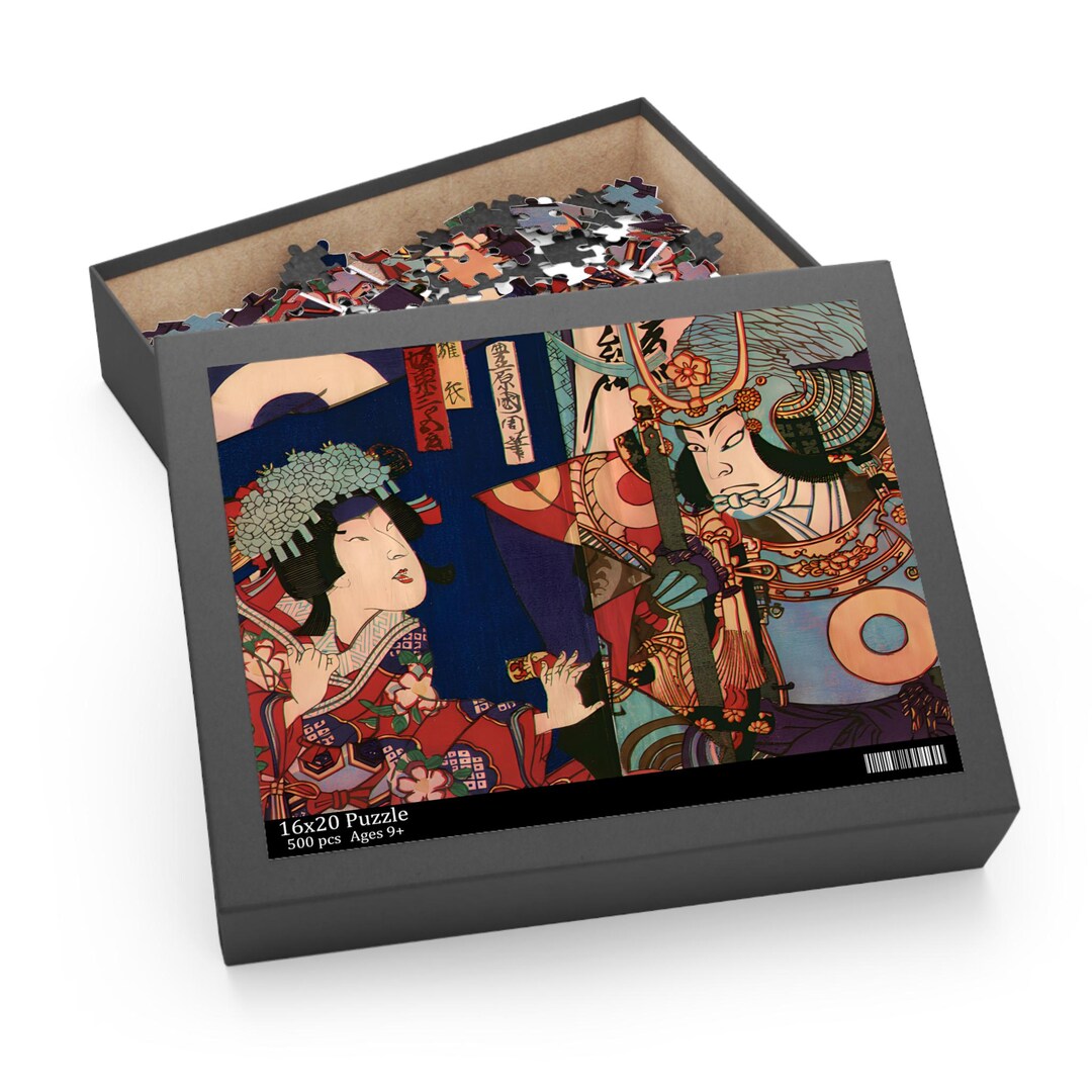 Samurai and Princess /ukiyo-e Puzzle (120, 252, 500-piece)/beautiful ...