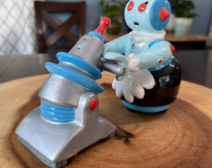 Rare Vintage 1999 Jetsons Rosie & Vacuum Salt and Pepper Shaker Set ...