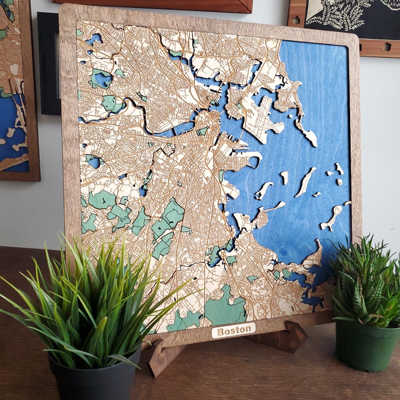 Wood Map - Etsy