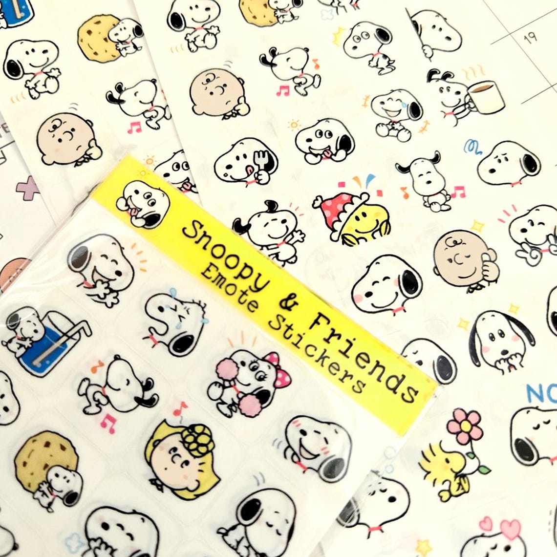 Snoopy Emotion and Routine Stickers for Journals/planners Handmade in ...