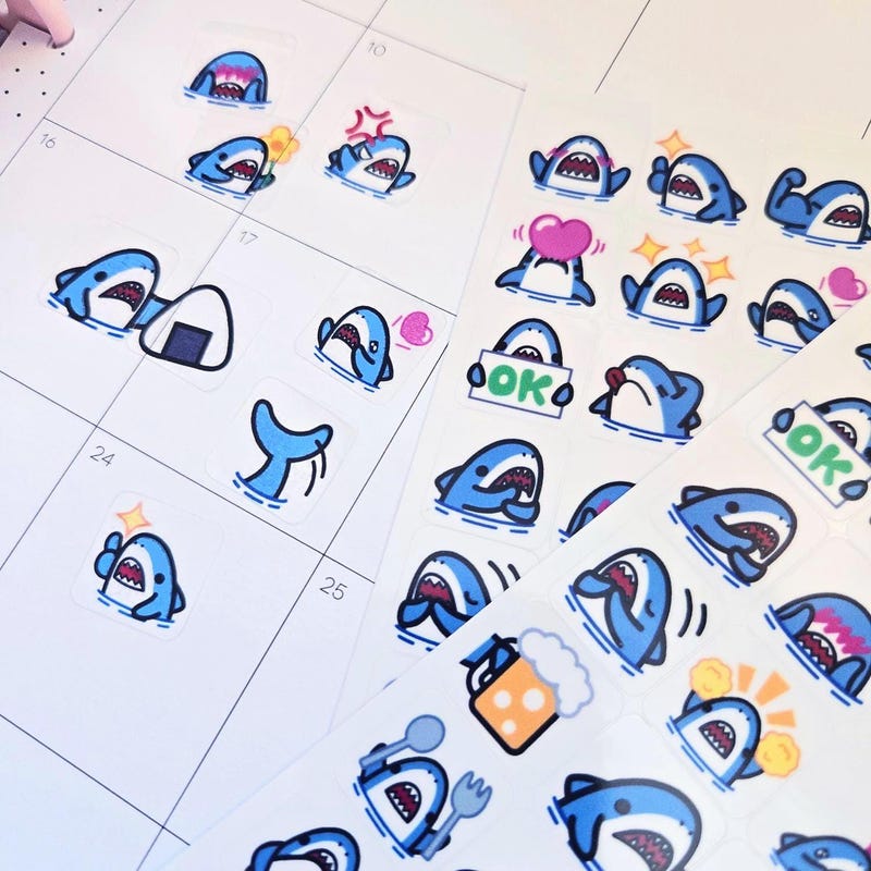 Shark Stickers - Etsy