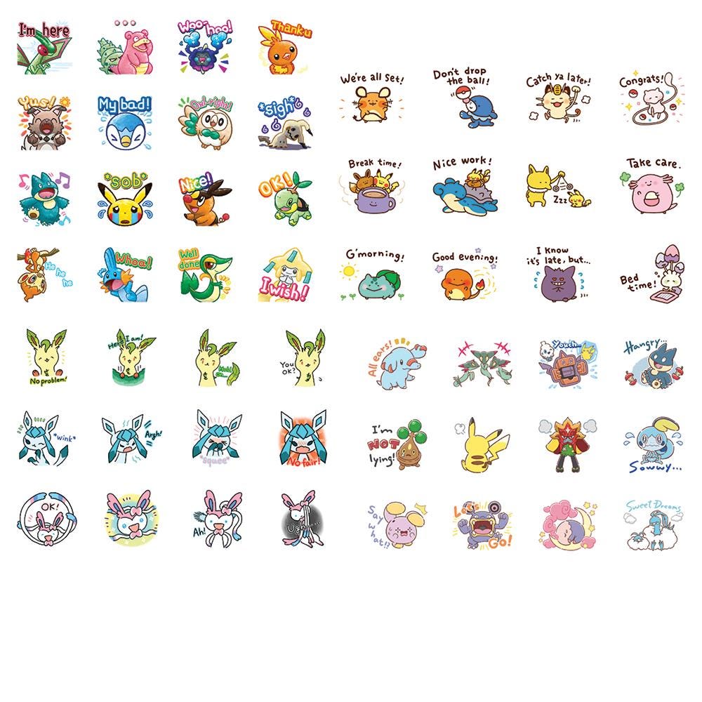 Pokemon Digital Stickers Printable Stickers Pikachu Stickers graphics ...