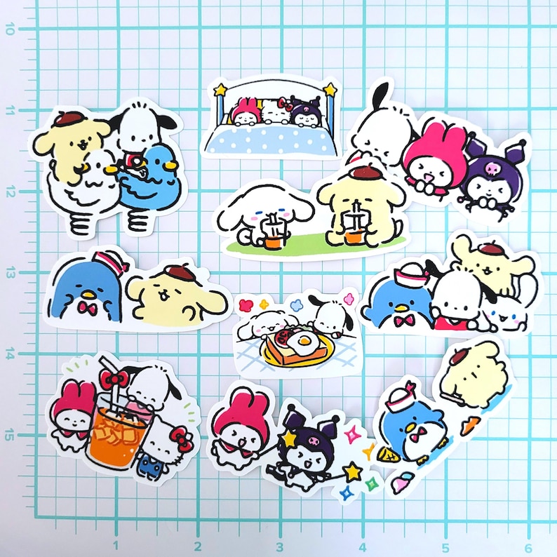 Sanrio Fanart Sticker Set - "sanrio Family" - Journaling Stickers ...