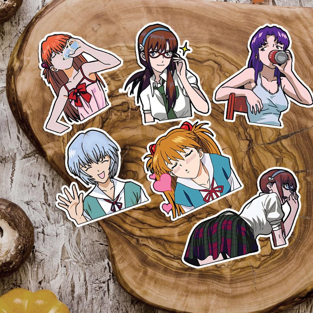 Ladies of Evangelion Sticker Set for Laptop, Cell Phone, Water Bottle ...