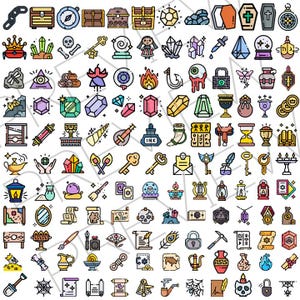 Dnd Fantasy Game Icons - Digital Game Design Elements, Make Your Own ...