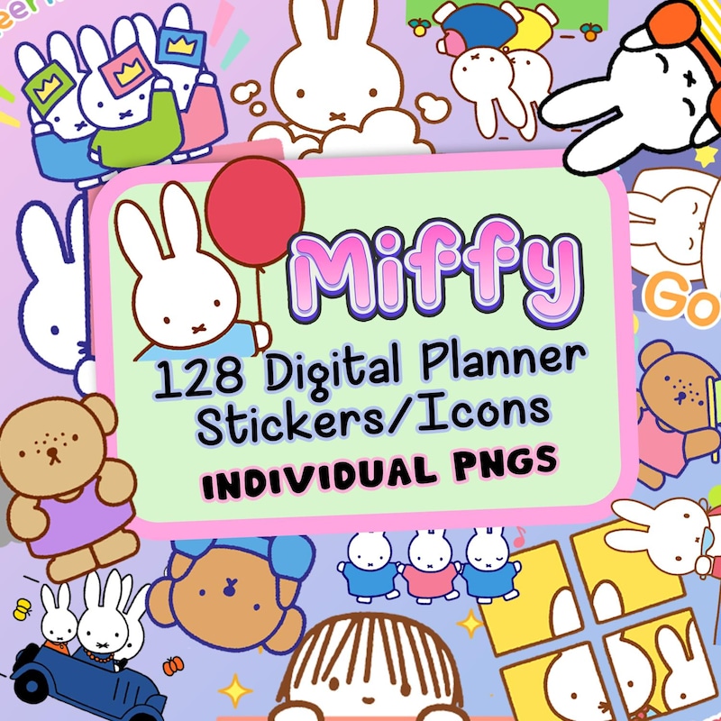 Miffy Stickers - Etsy