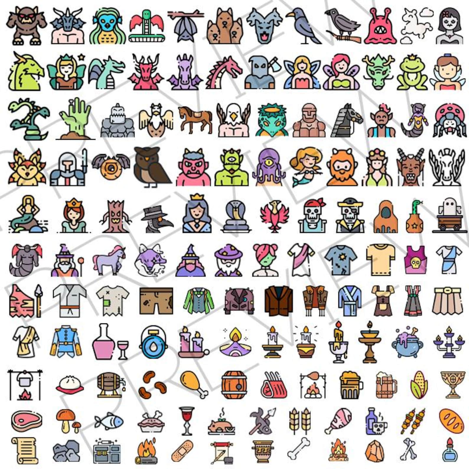Dnd Fantasy Game Icons - Digital Game Design Elements, Make Your Own ...
