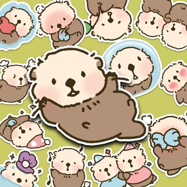 Otter Kawaii Stickers - Etsy