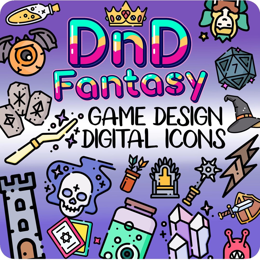 Dnd Fantasy Game Icons - Digital Game Design Elements, Make Your Own ...