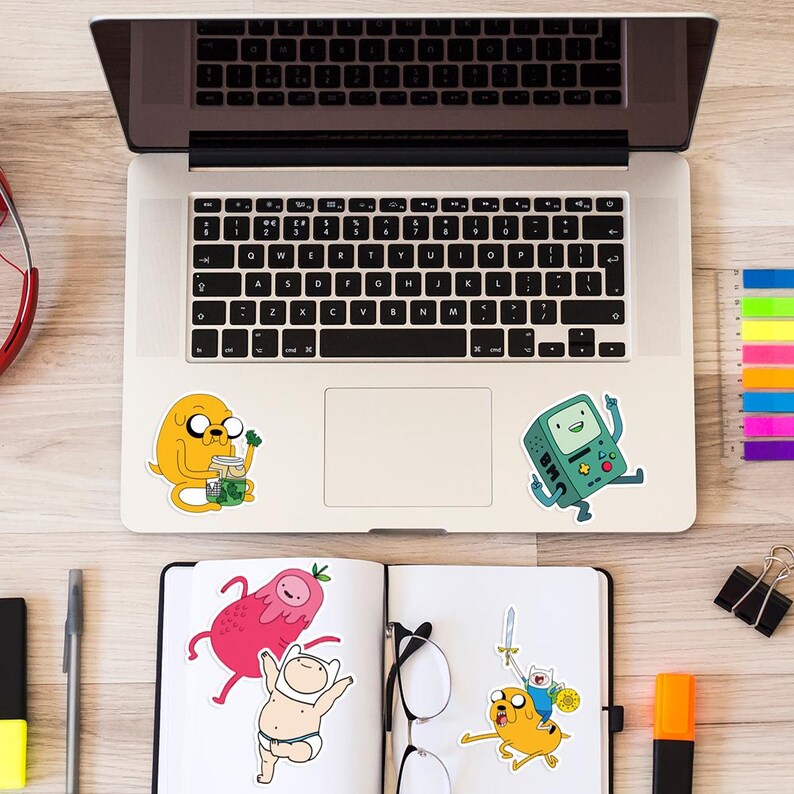 Adventure Time Sticker Set for Laptop, Cell Phone, Water Bottle Finn ...