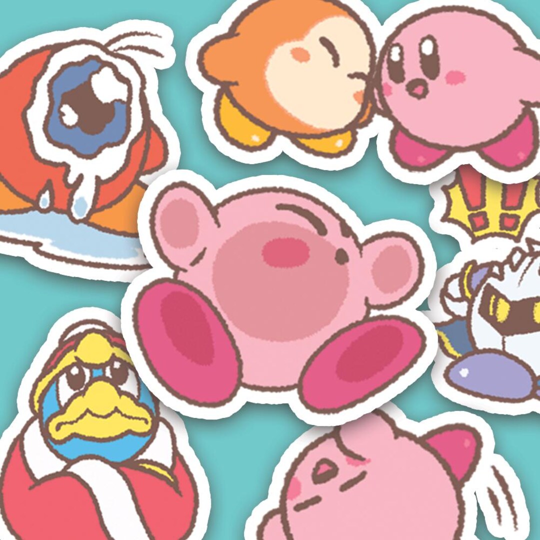 Kirby Puffball Fanart Stylized Stickers for Journals/planners ...