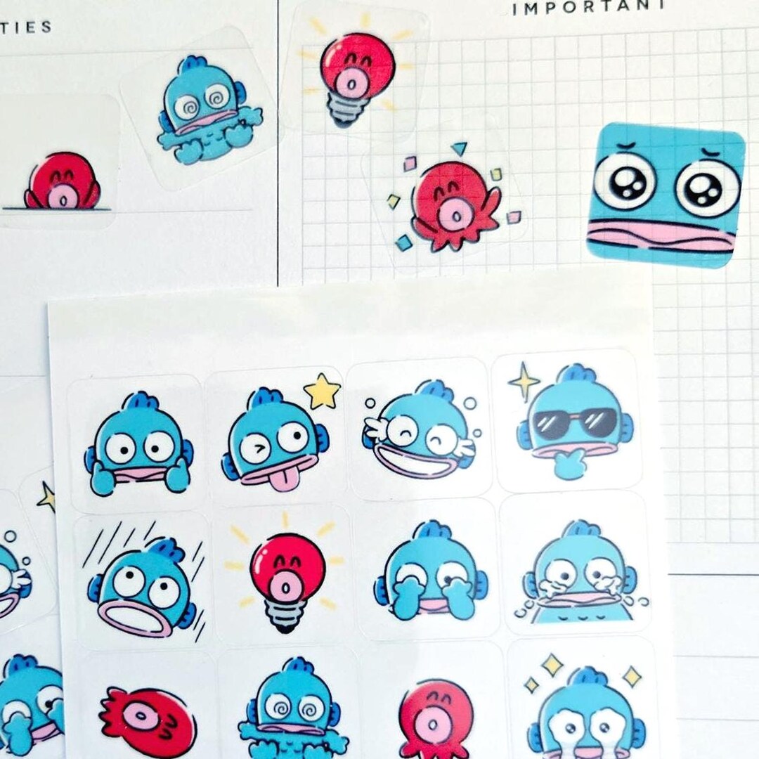 Hangyodon & Friends Stickers for Diary, Journal and Planners, Self-care ...