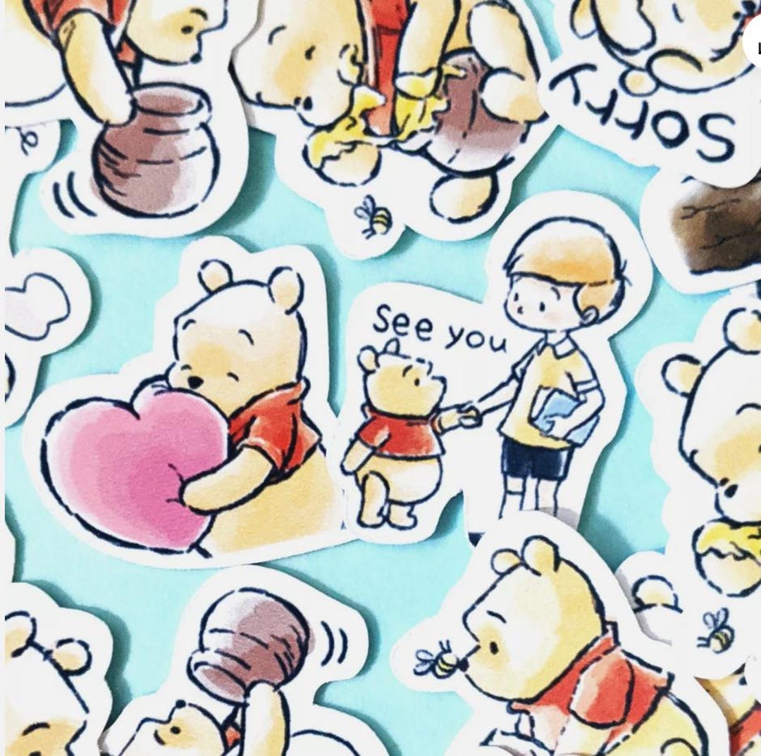 Mini Winnie the Pooh and Christopher Robin Stickers for Planners ...