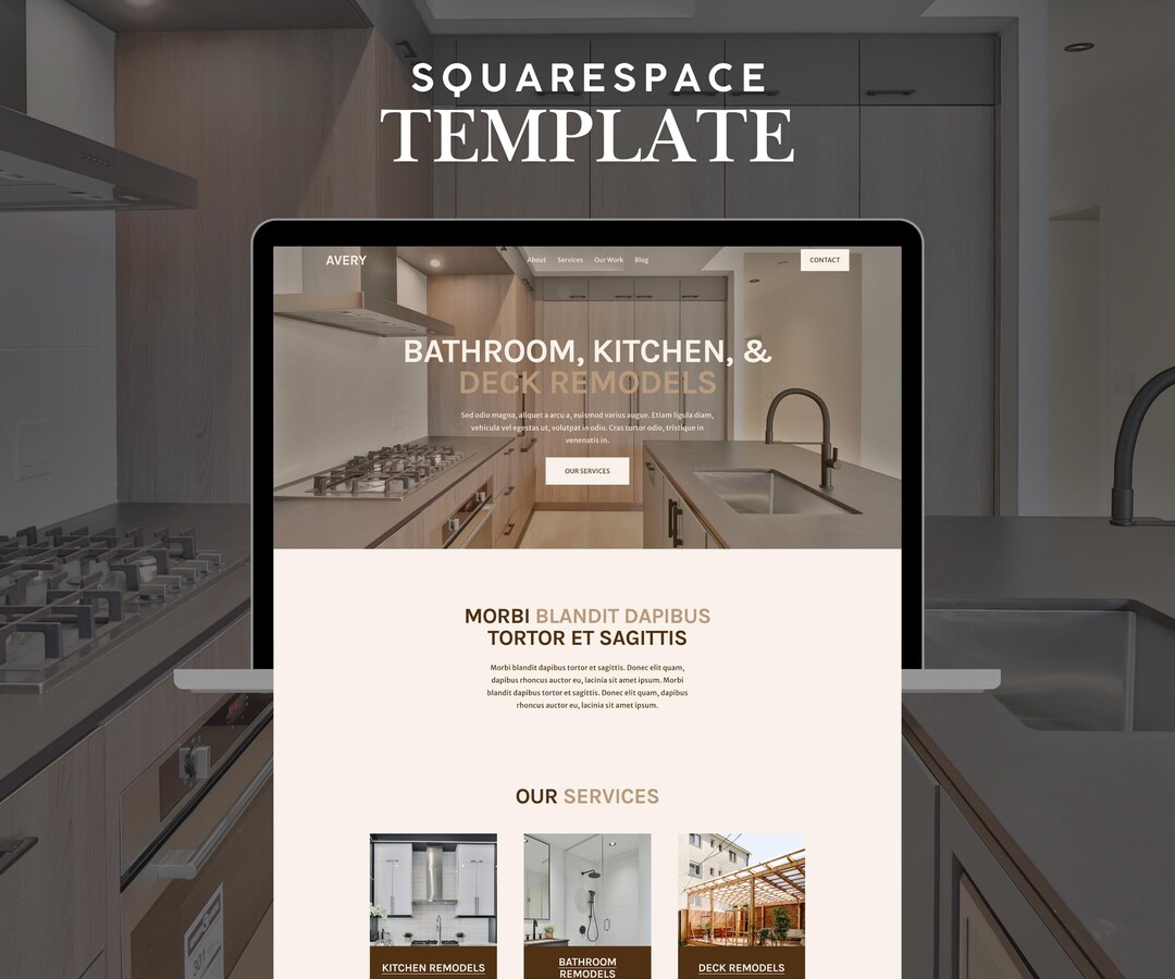 Squarespace Contractor Website Template, Construction Website Template, Squarespace 7.1 - Etsy
