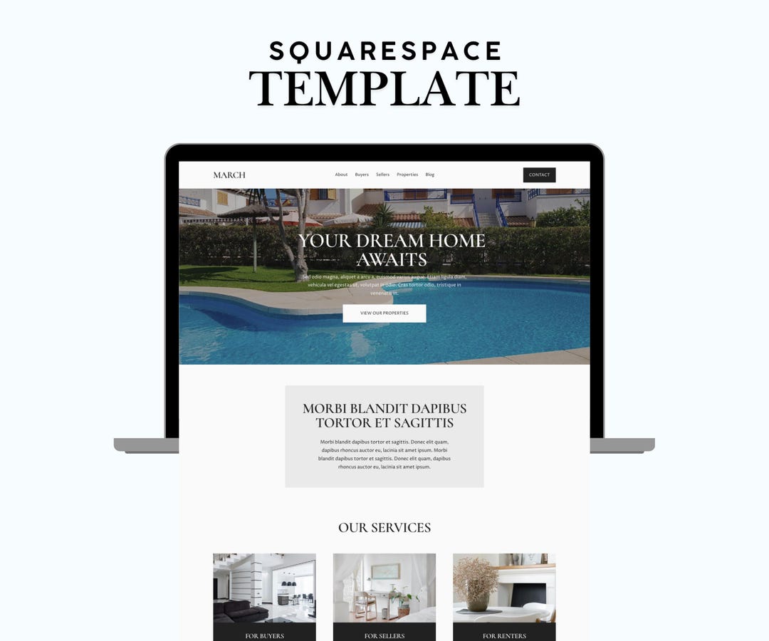 Squarespace Real Estate Template, Real Estate Website Design ...