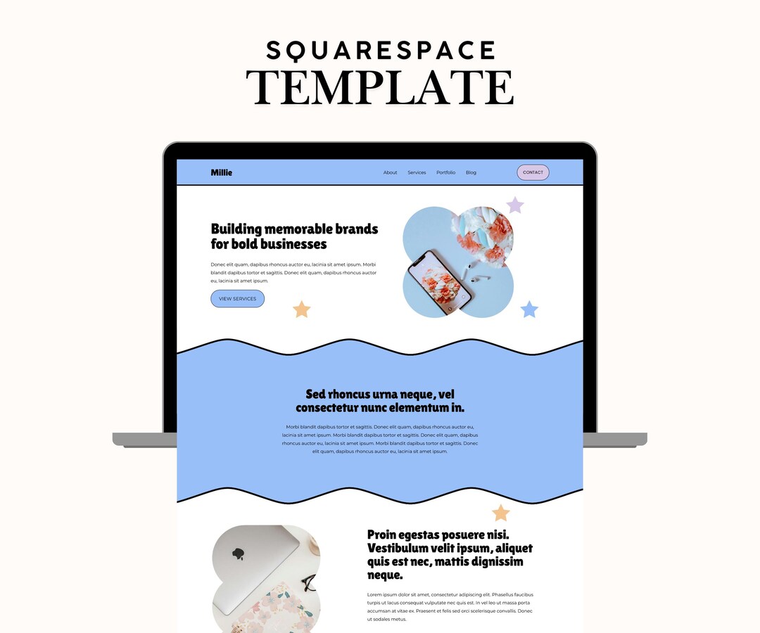 Squarespace Playful Website Template, Squarespace Template for ...
