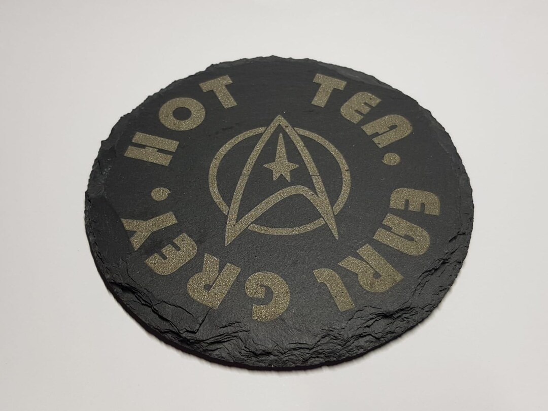 Star Trek Picard Tea,earl Grey, Hot Quote, Real Slate Coaster - Etsy