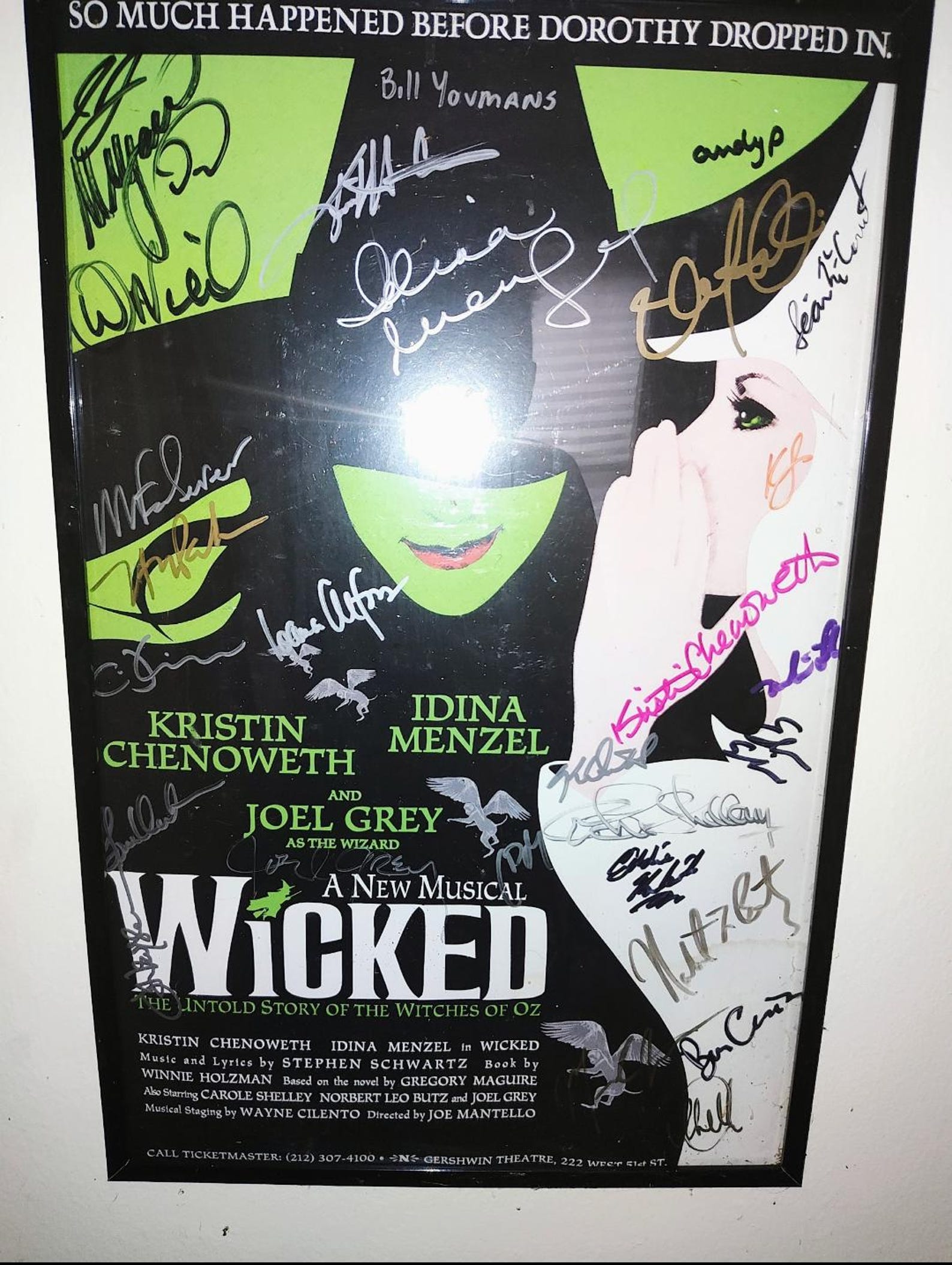 Wicked Original Cast 2003 Signed Poster From Opening Night. Idina ...