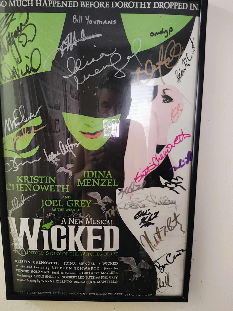 Wicked Original Cast 2003 Signed Poster From Opening Night. Idina ...